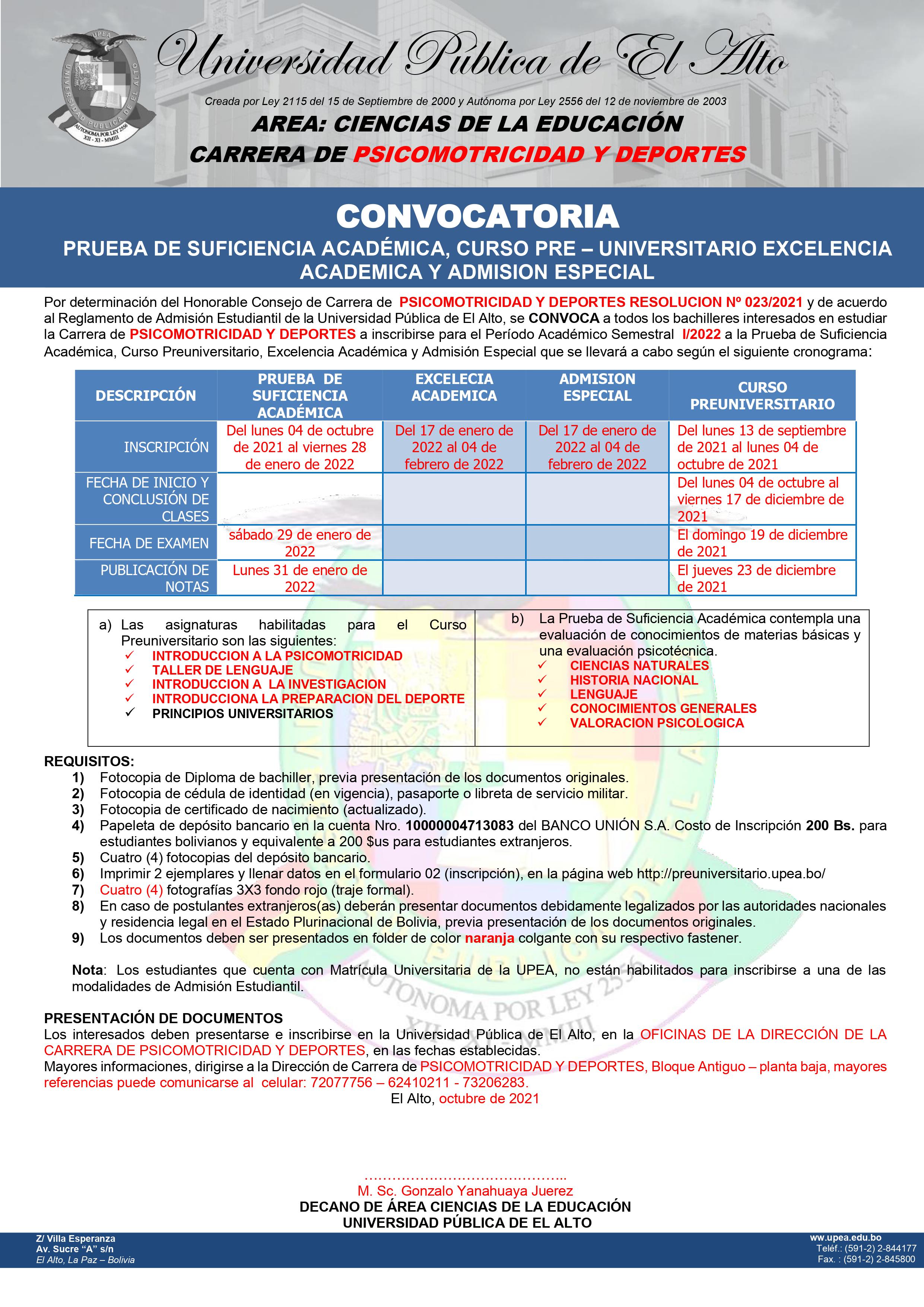 Admisión Estudiantil-UPEA
