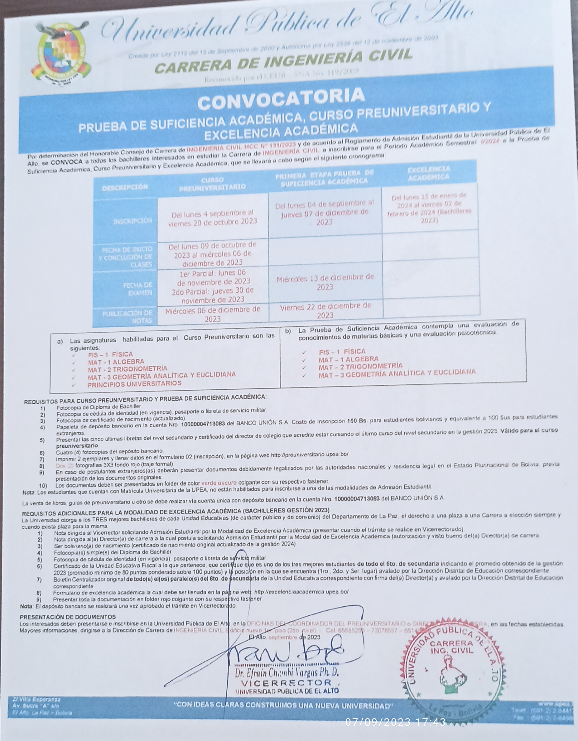 Admisión Estudiantil-UPEA