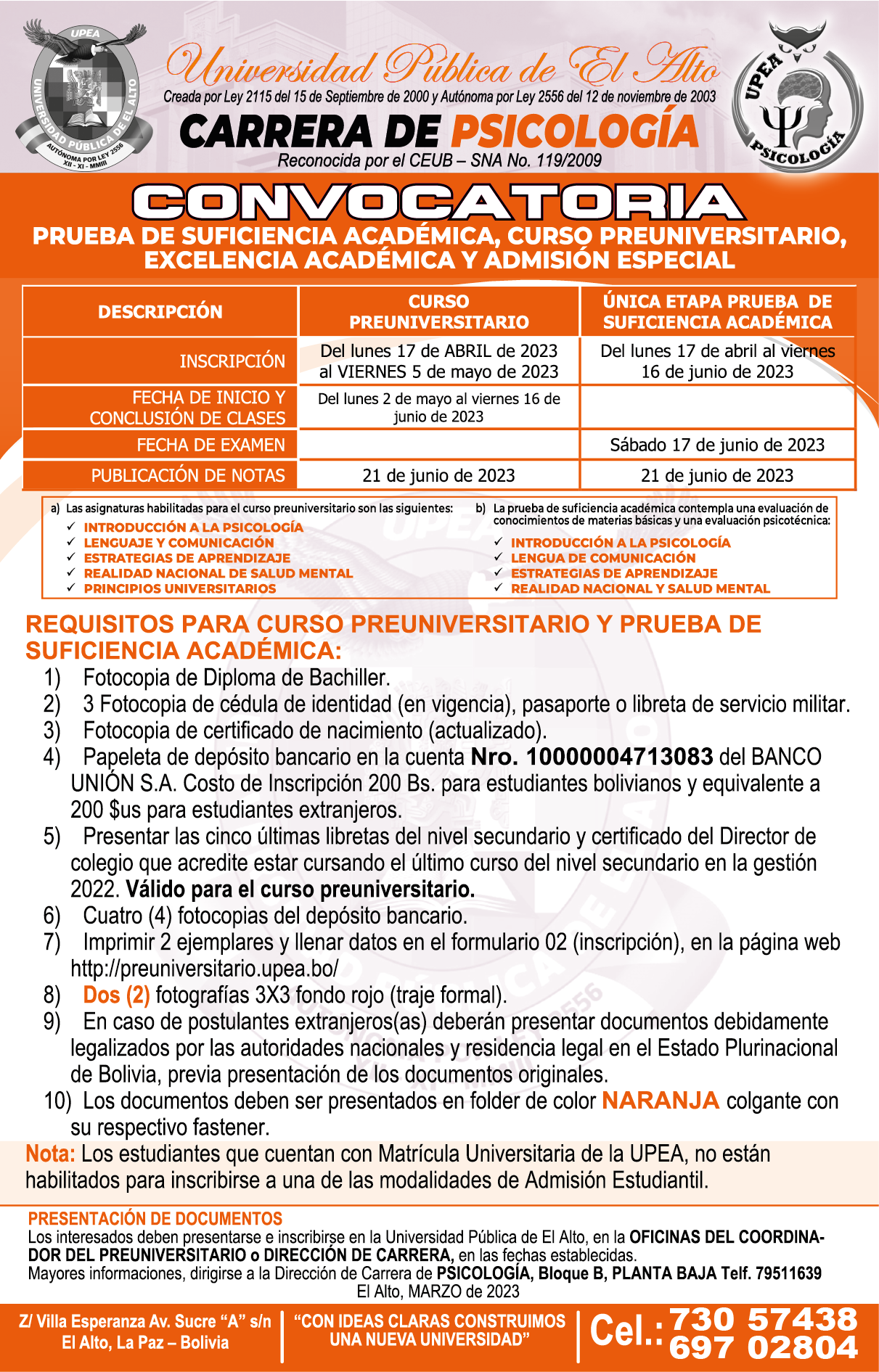 Admisión Estudiantil-UPEA