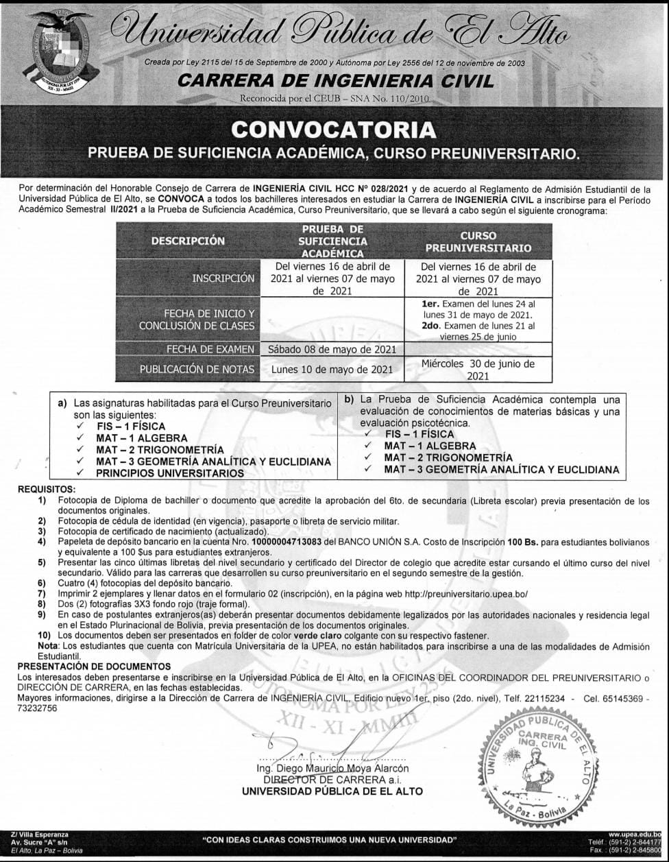 Admisión Estudiantil-UPEA