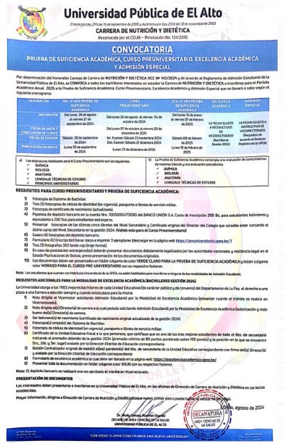 Admisión Estudiantil - UPEA